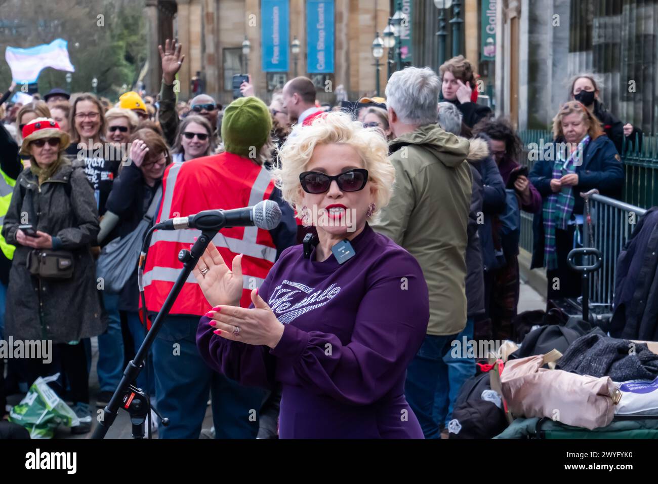 Edinburgh, Scotland, UK. 6th April, 2024. Kellie-Jay Keen-Minshull also ...