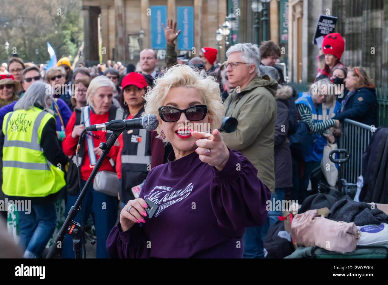 Edinburgh, Scotland, UK. 6th April, 2024. Kellie-Jay Keen-Minshull also ...