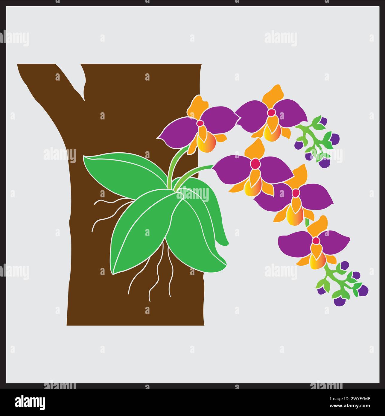Orchid flower icon vector illustration symbol design Stock Vector Image ...