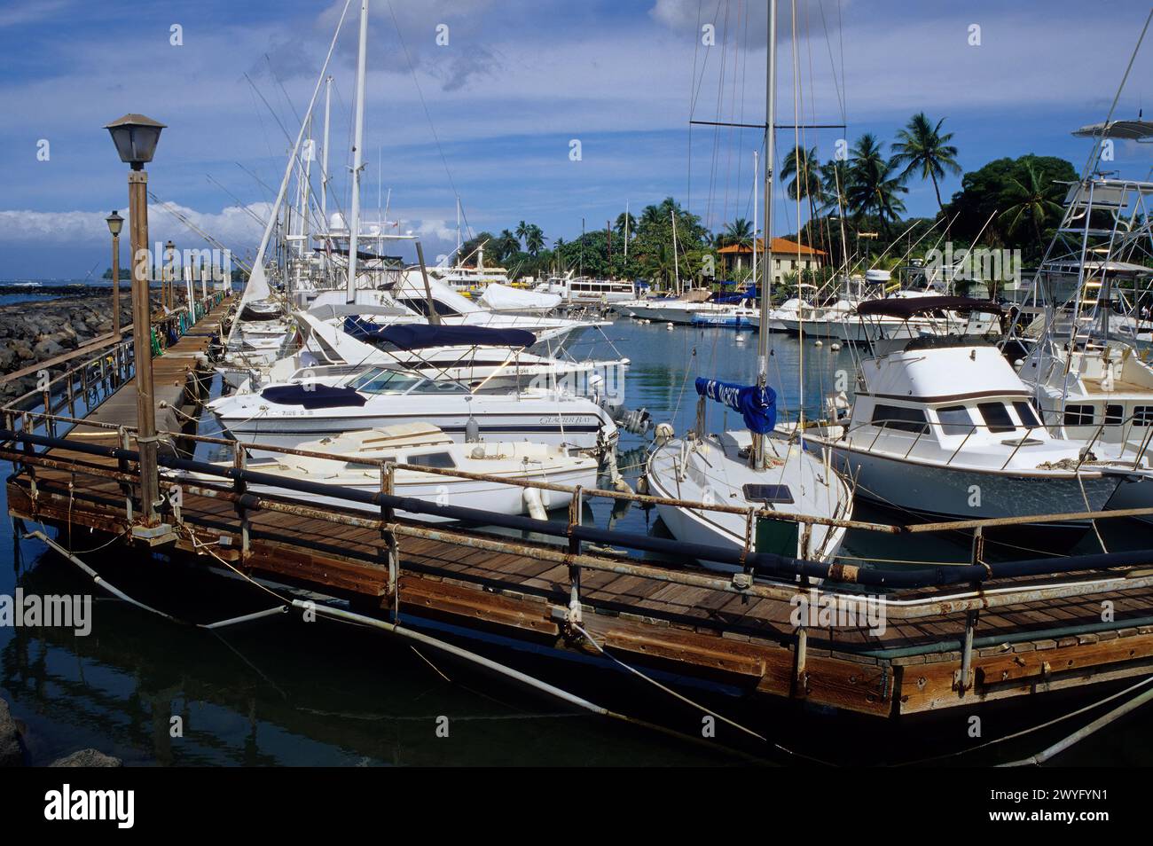 Maui, Hawaii, USA - Lahaina, Sport Fishing Boats Before the 2023 Fire ...