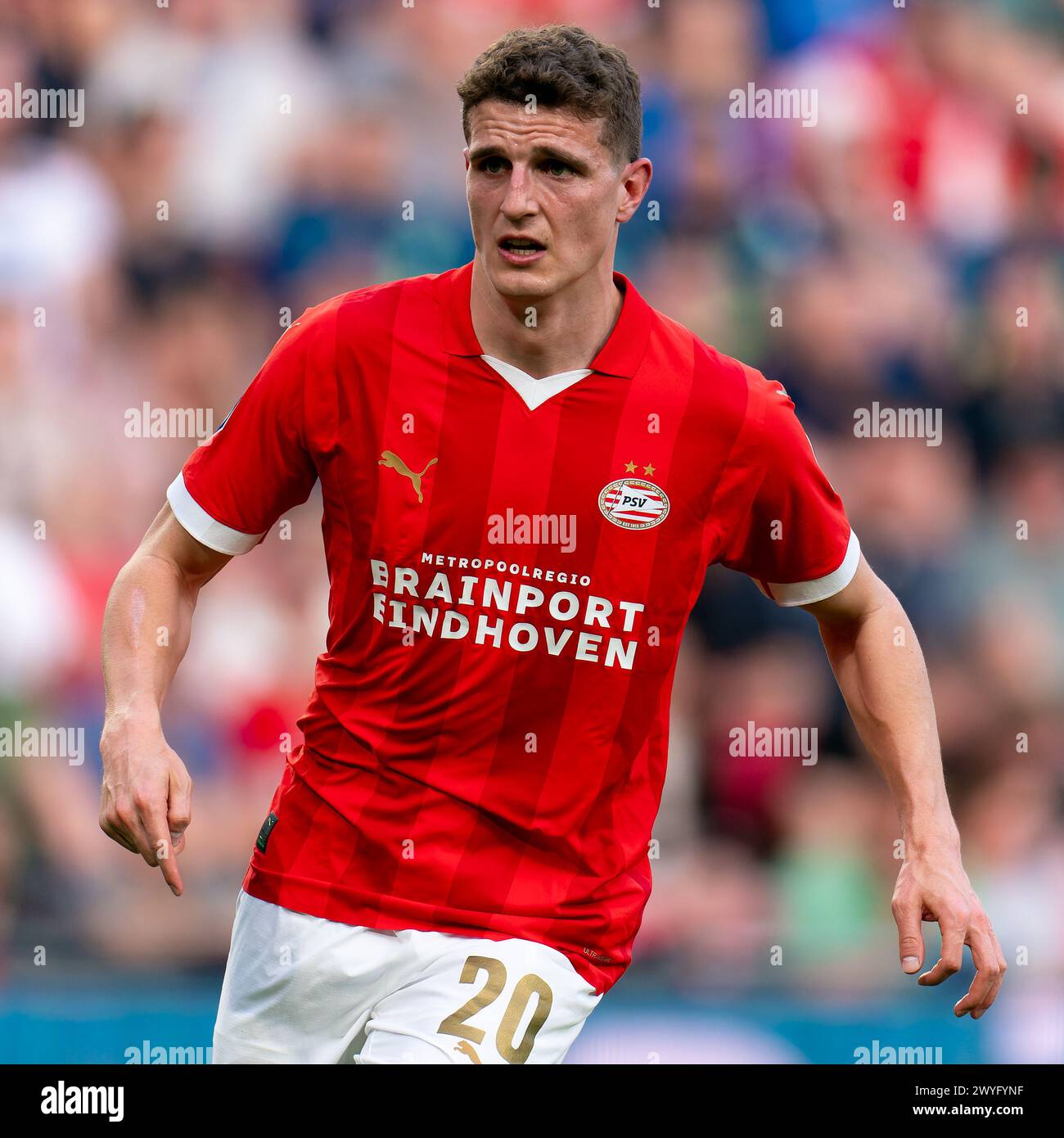 EINDHOVEN, NETHERLANDS - APRIL 6: Guus Til of PSV looks on during the ...