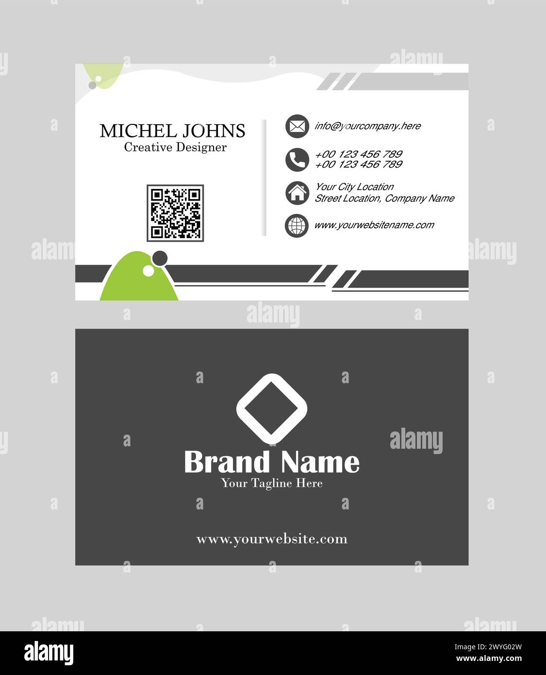 Vector modern professional corporate business card template Stock ...