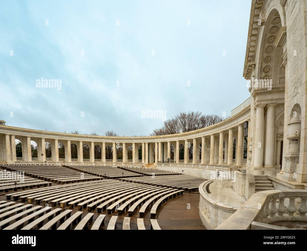 Arlington,VA – US – Mar 23, 2024 Wide angle of the Greek Revival styled ...