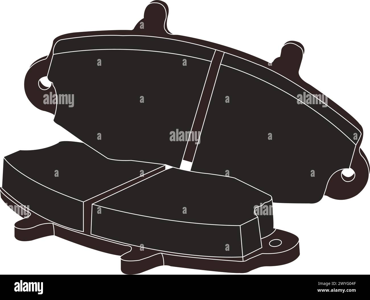 Disc brake pads Stock Vector Images - Alamy