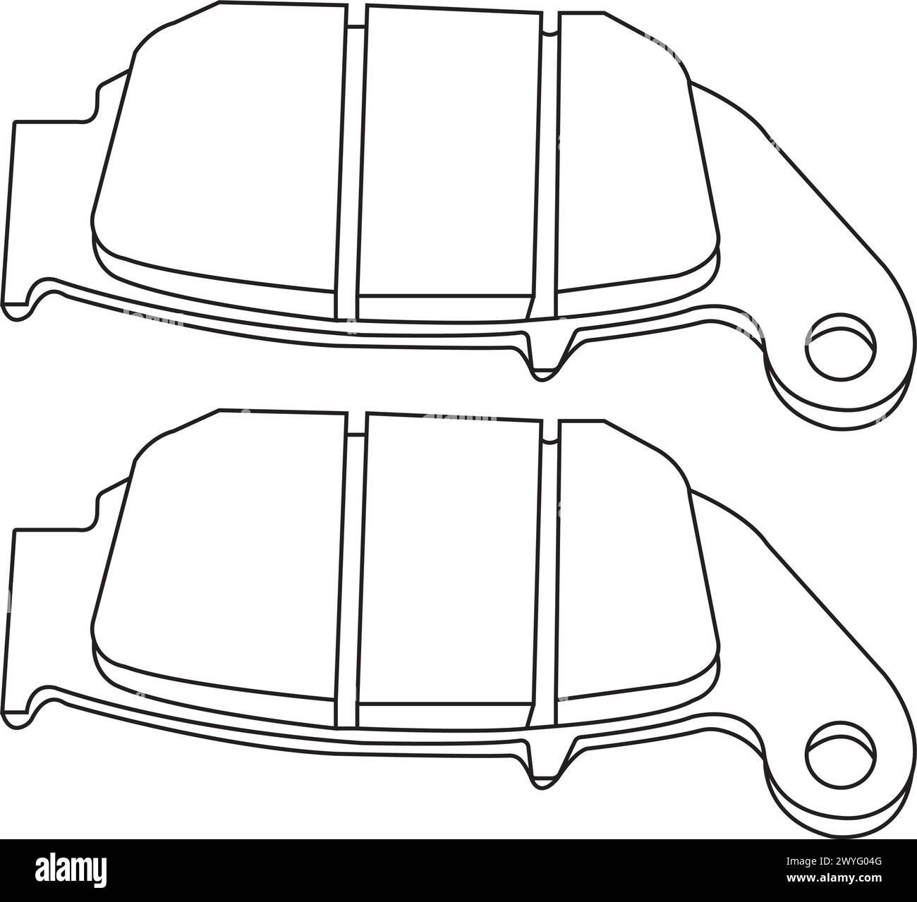 Disc brake pads Stock Vector Images - Alamy