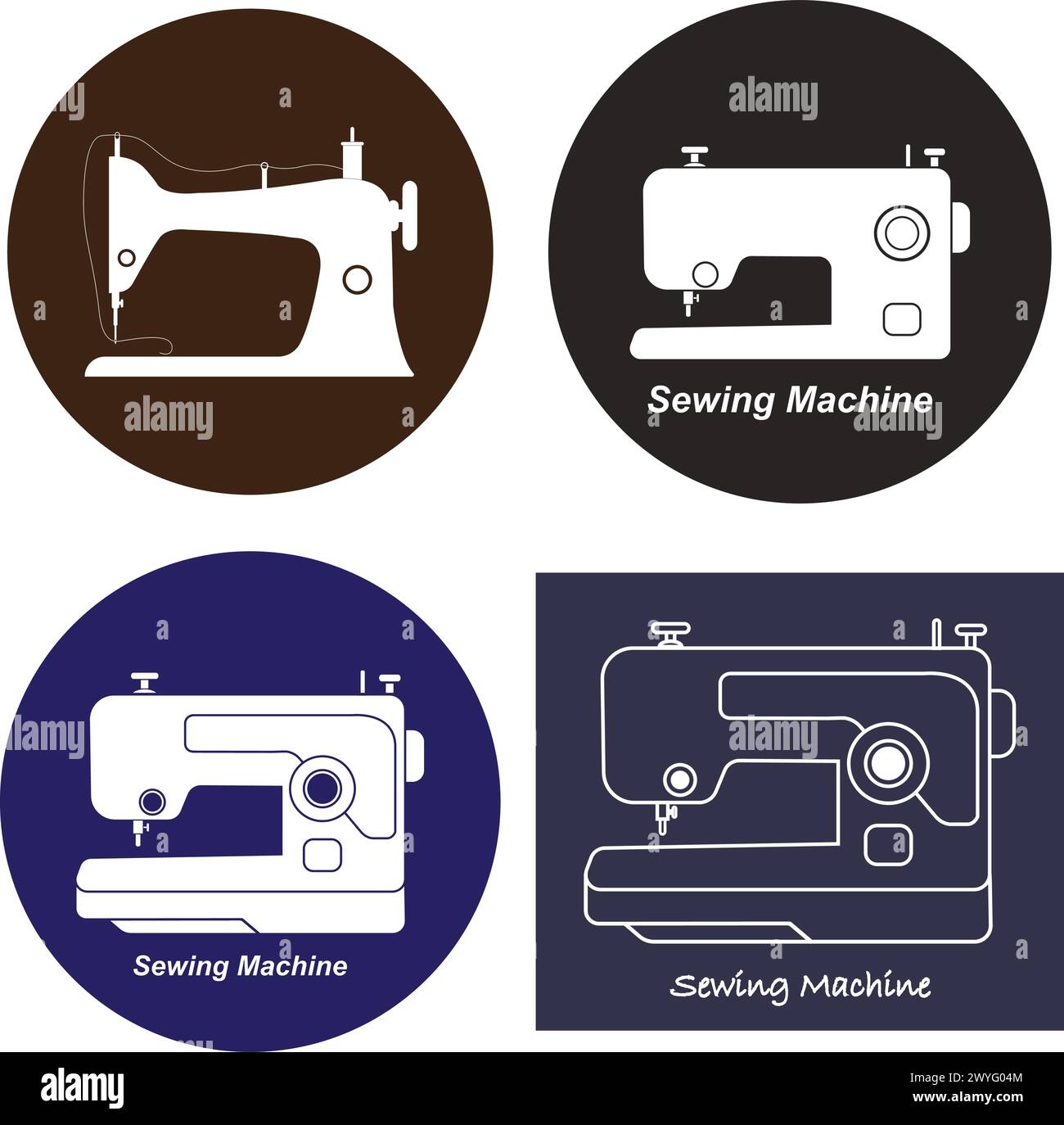 Sewing machine logo vector illustration design Stock Vector Image & Art ...