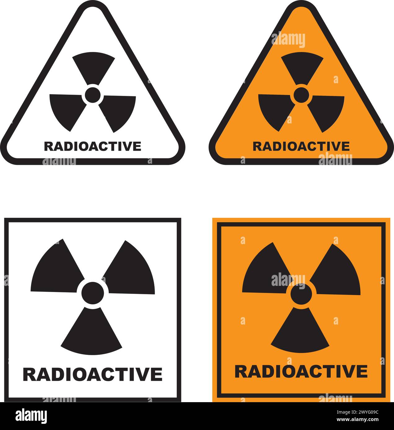 Chemical hazard icon, dangerous for the environment substance warning ...