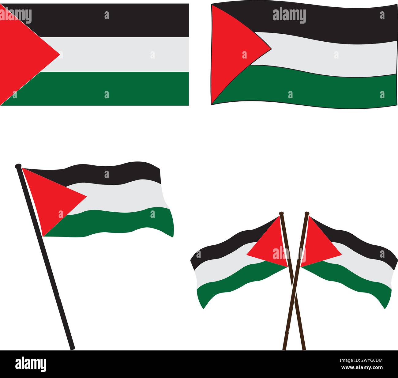 Flag of the palestinian territories Stock Vector Images - Alamy