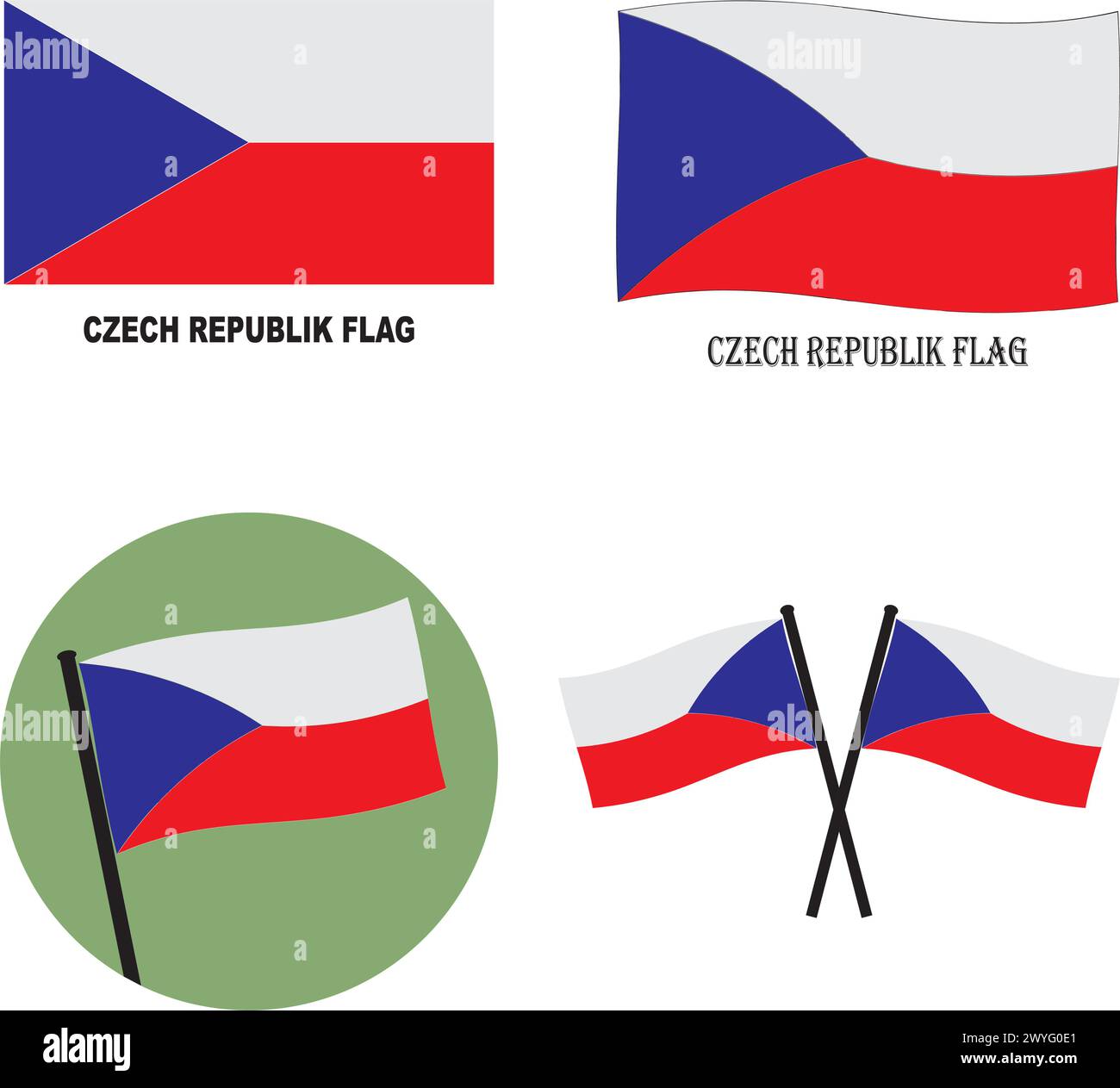 Czech flag icon vector illustration symbol design Stock Vector Image ...