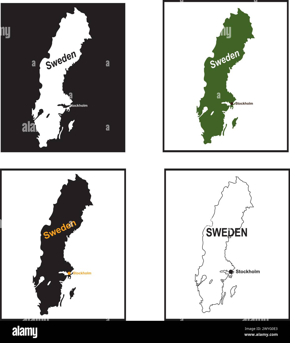 Stockholm urban area Stock Vector Images - Alamy