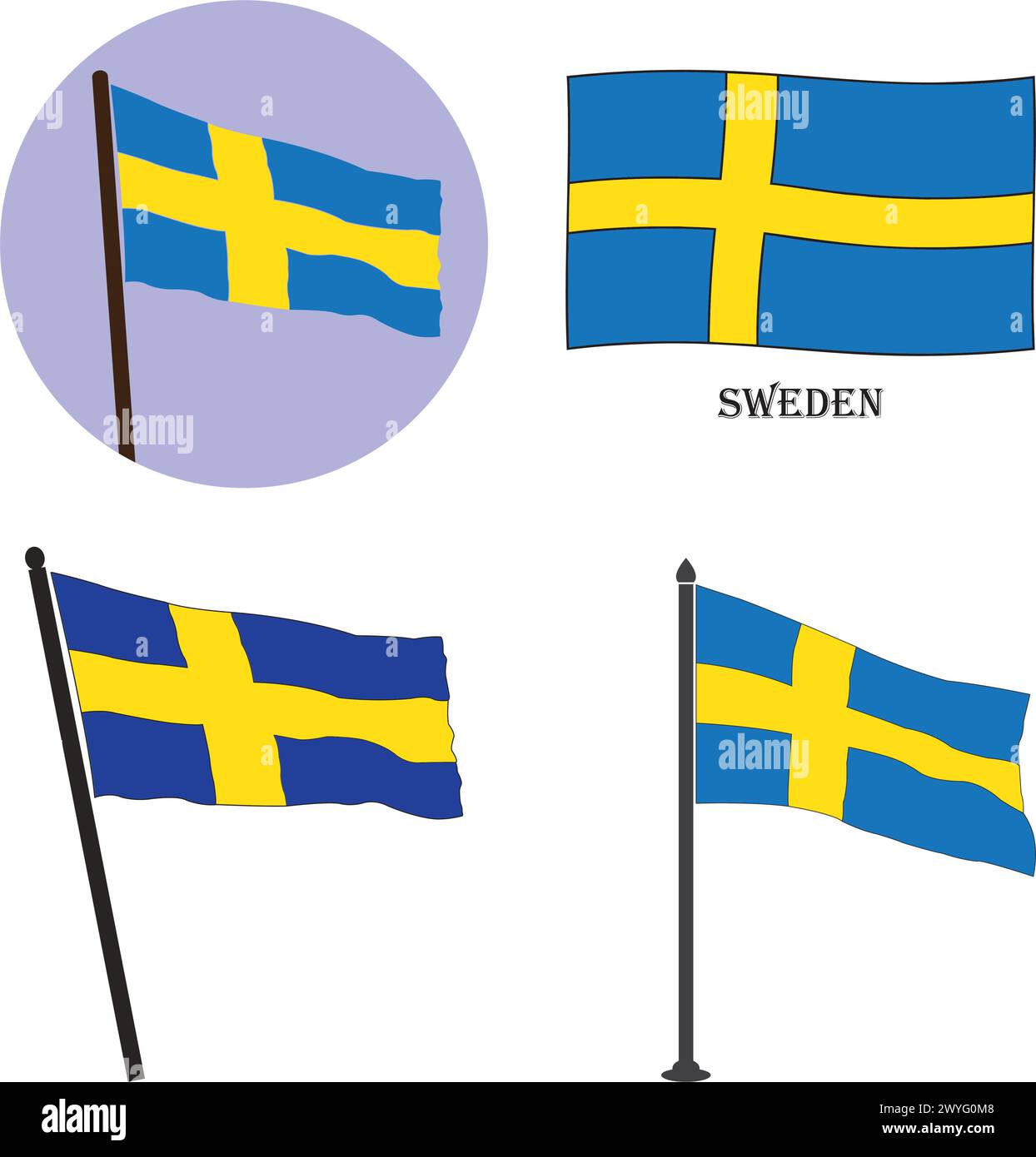 Swedish flag icon vector illustration symbol design Stock Vector Image ...