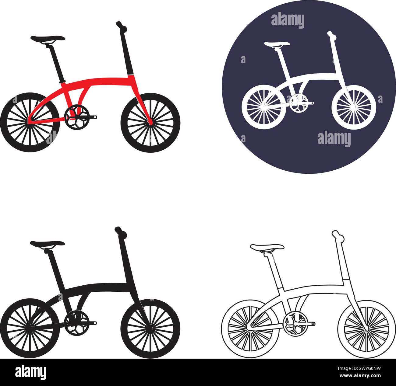 Folding bike icon vector illustration symbol design Stock Vector Image ...