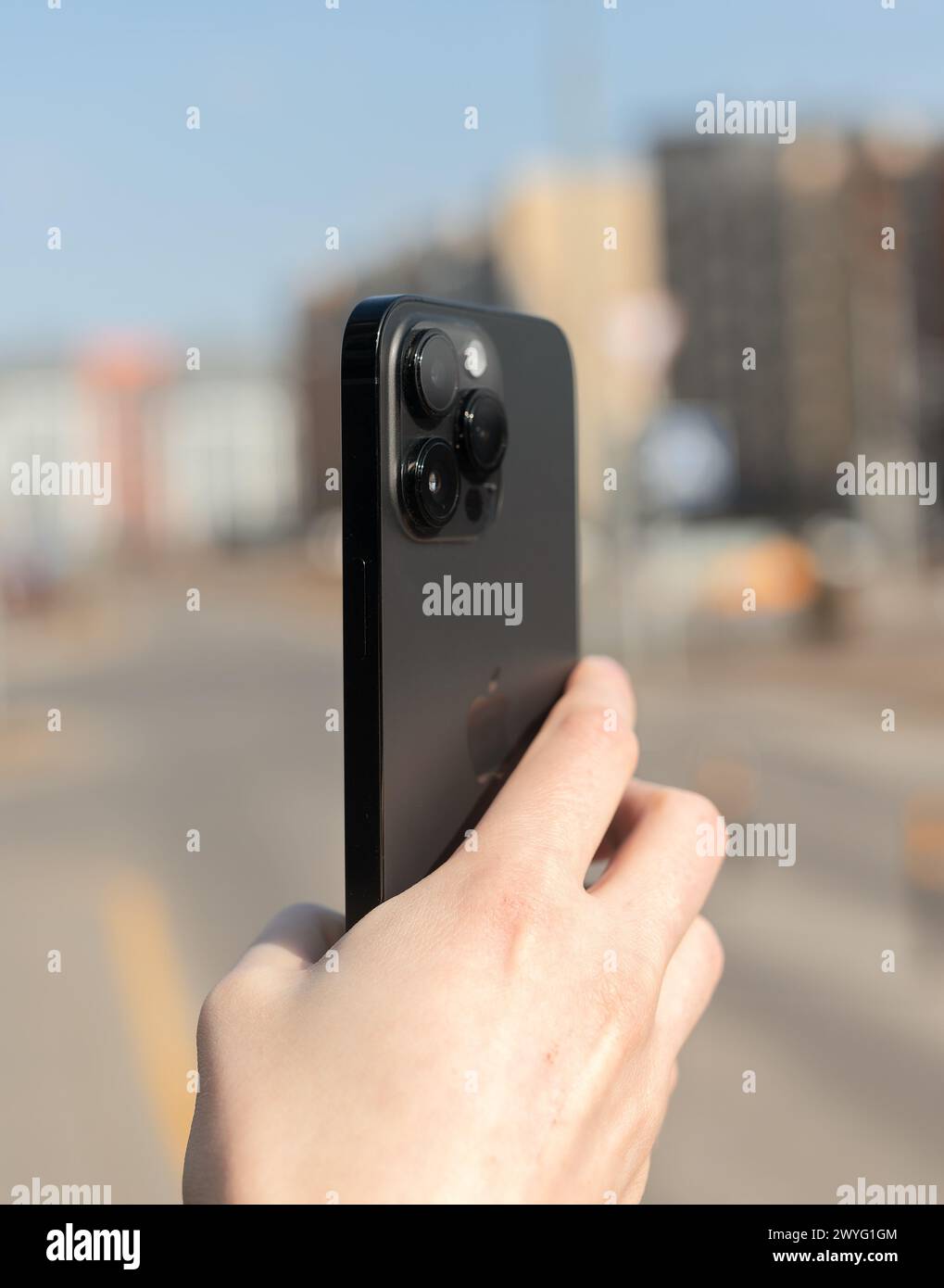 Berlin Germany January 21 2024 Using iPhone technology, captures ...