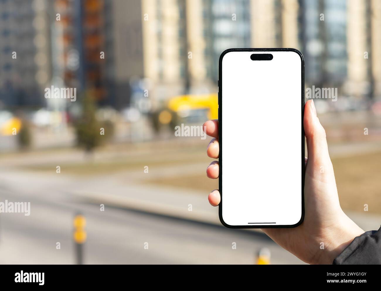 Berlin Germany January 21 2024 Hand holding mobile phone, iphone screen ...