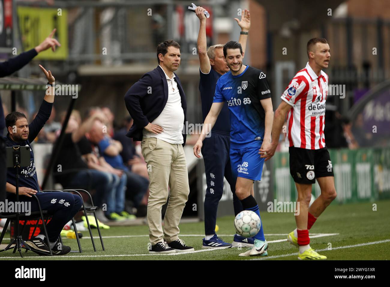 ROTTERDAM - (l-r) Sparta Rotterdam coach Jeroen Rijsdijk, Marko ...