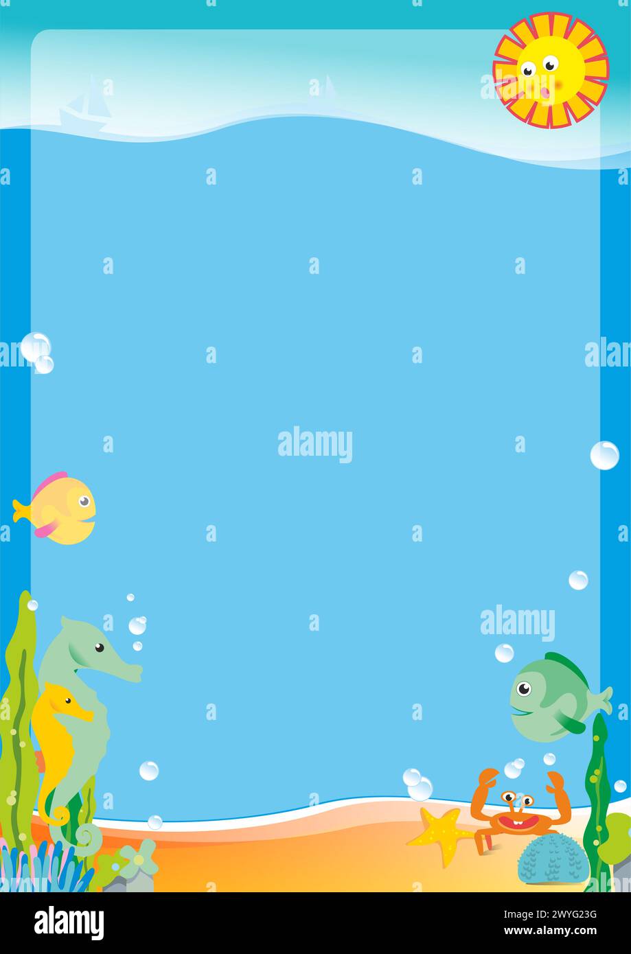 Brochures, advertisements, or for the board underwater background ...