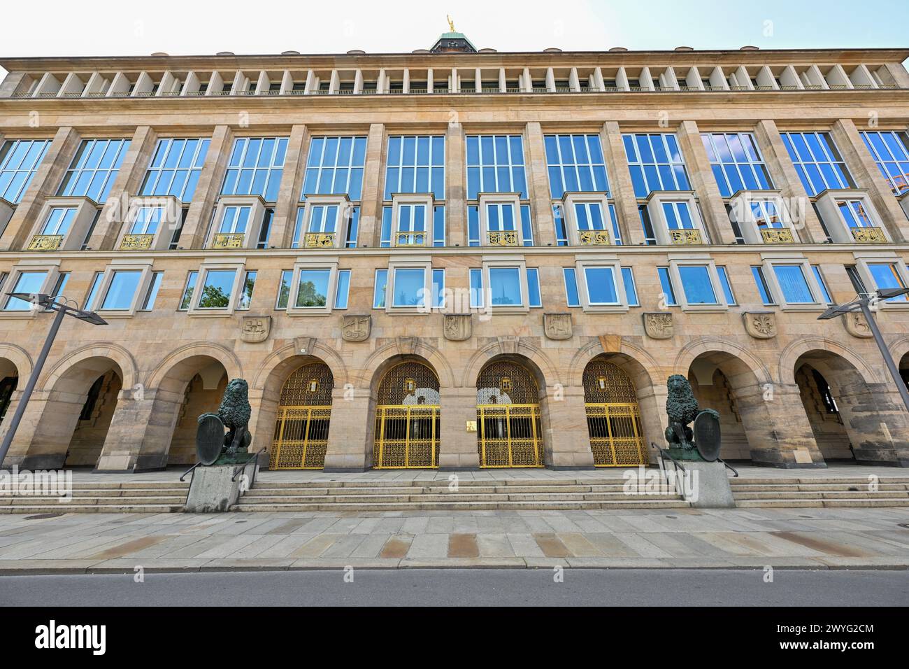 Dresden city hall (Rathaus) in Dresden, Germany Stock Photo - Alamy
