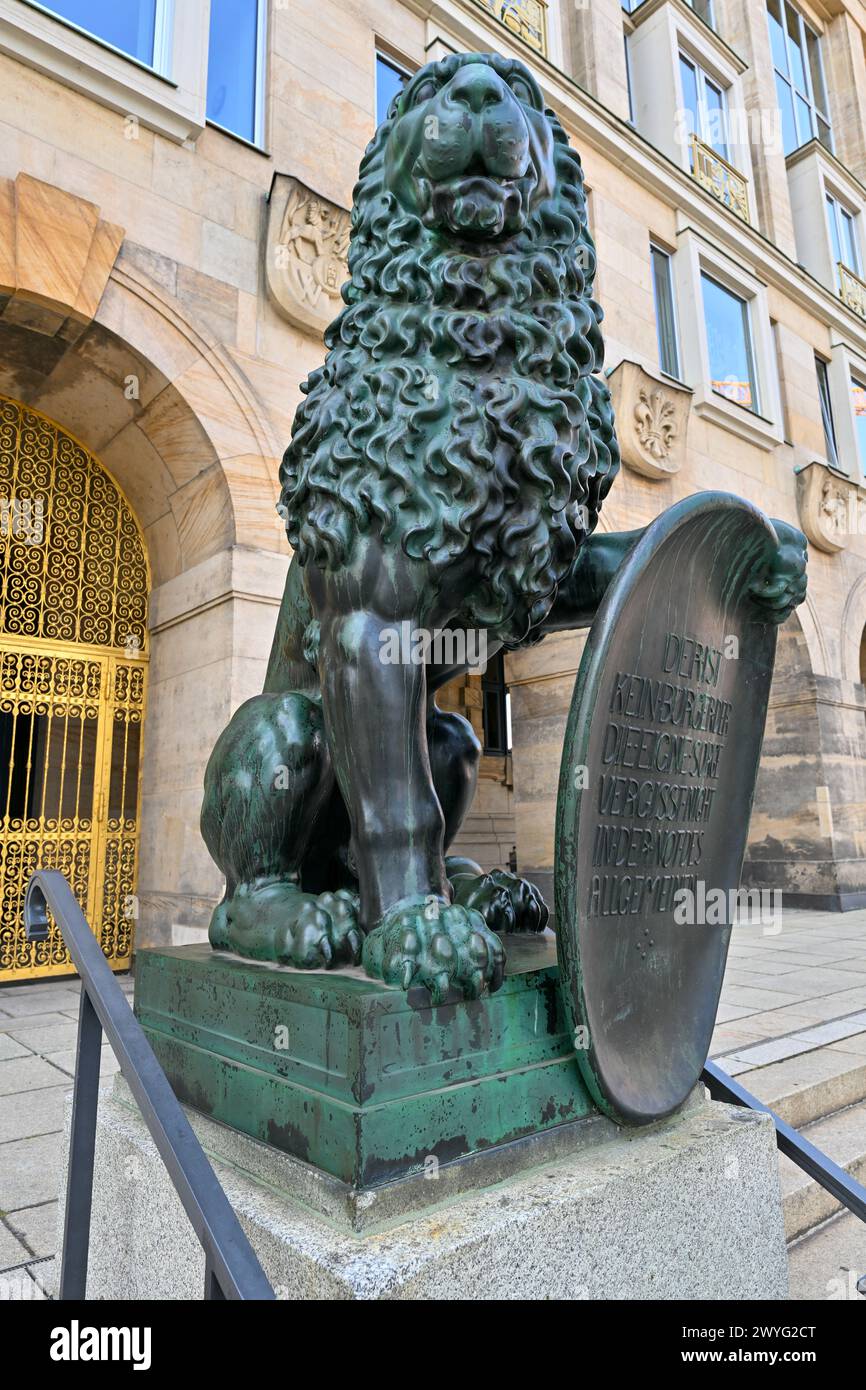 Dresden city hall (Rathaus) in Dresden, Germany Stock Photo - Alamy