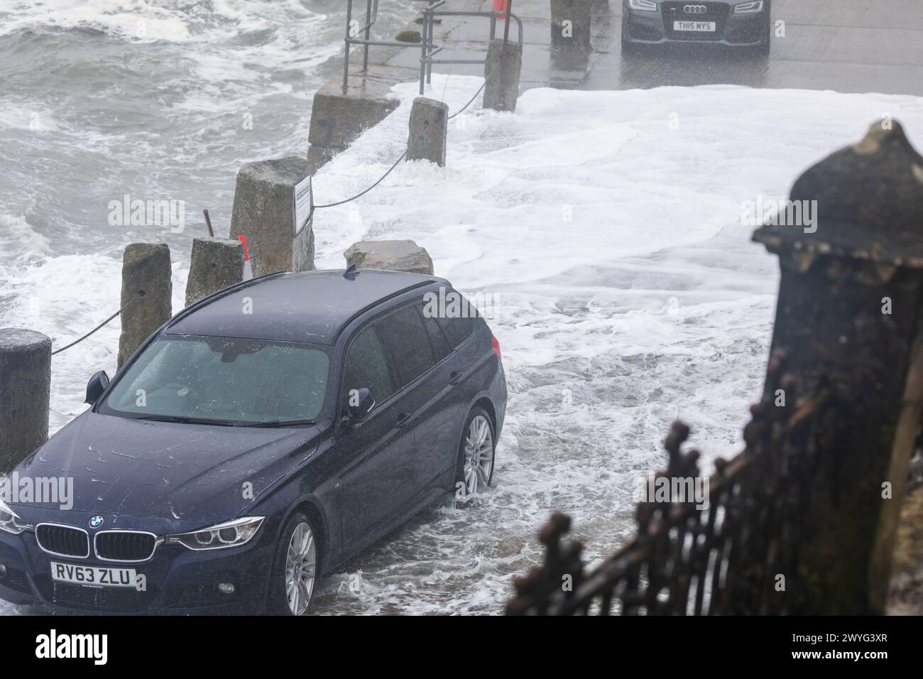 Porthleven, Cornwall,6th April 2024, Storm Kathleen hit which is ...