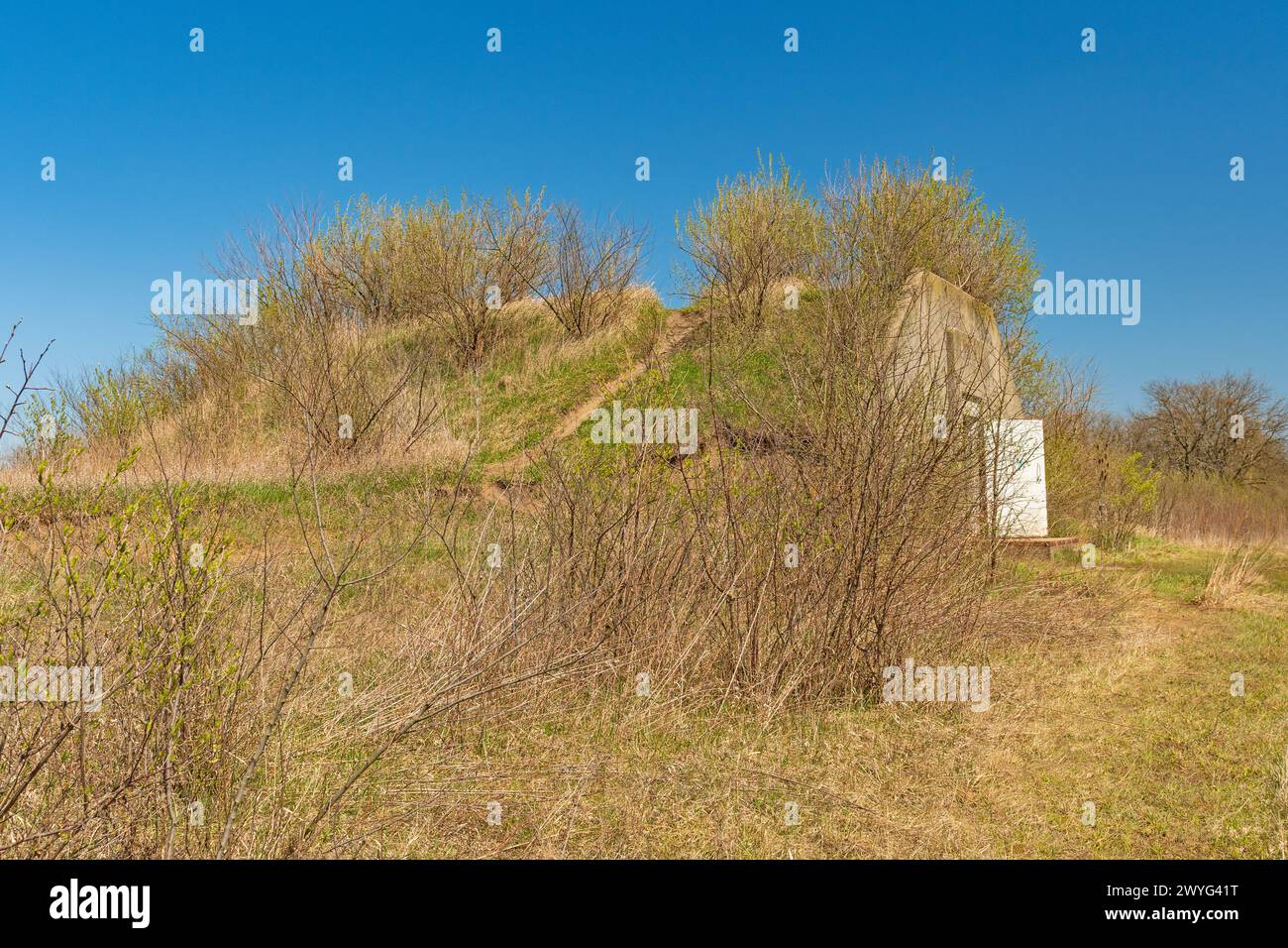 Former Ammunition Storage Bunker in the Prairie in the Medewin National ...