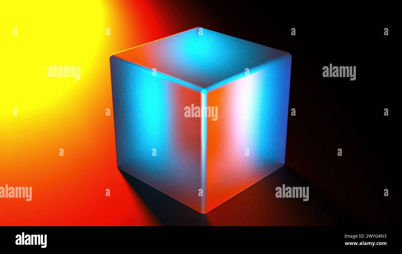 Animation 3d pink cube rotating hi-res stock photography and images - Alamy