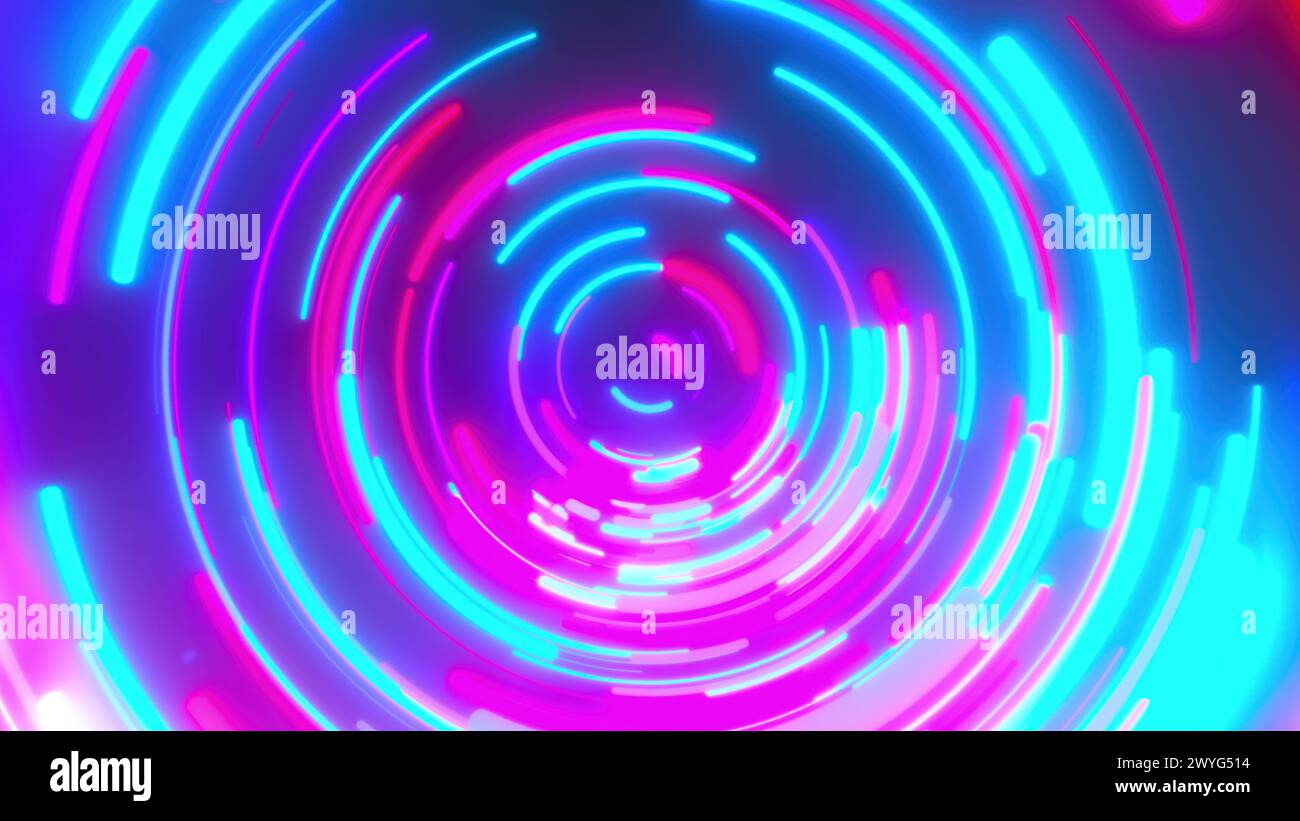 Radial neon lines. Computer generated 3d render Stock Photo - Alamy