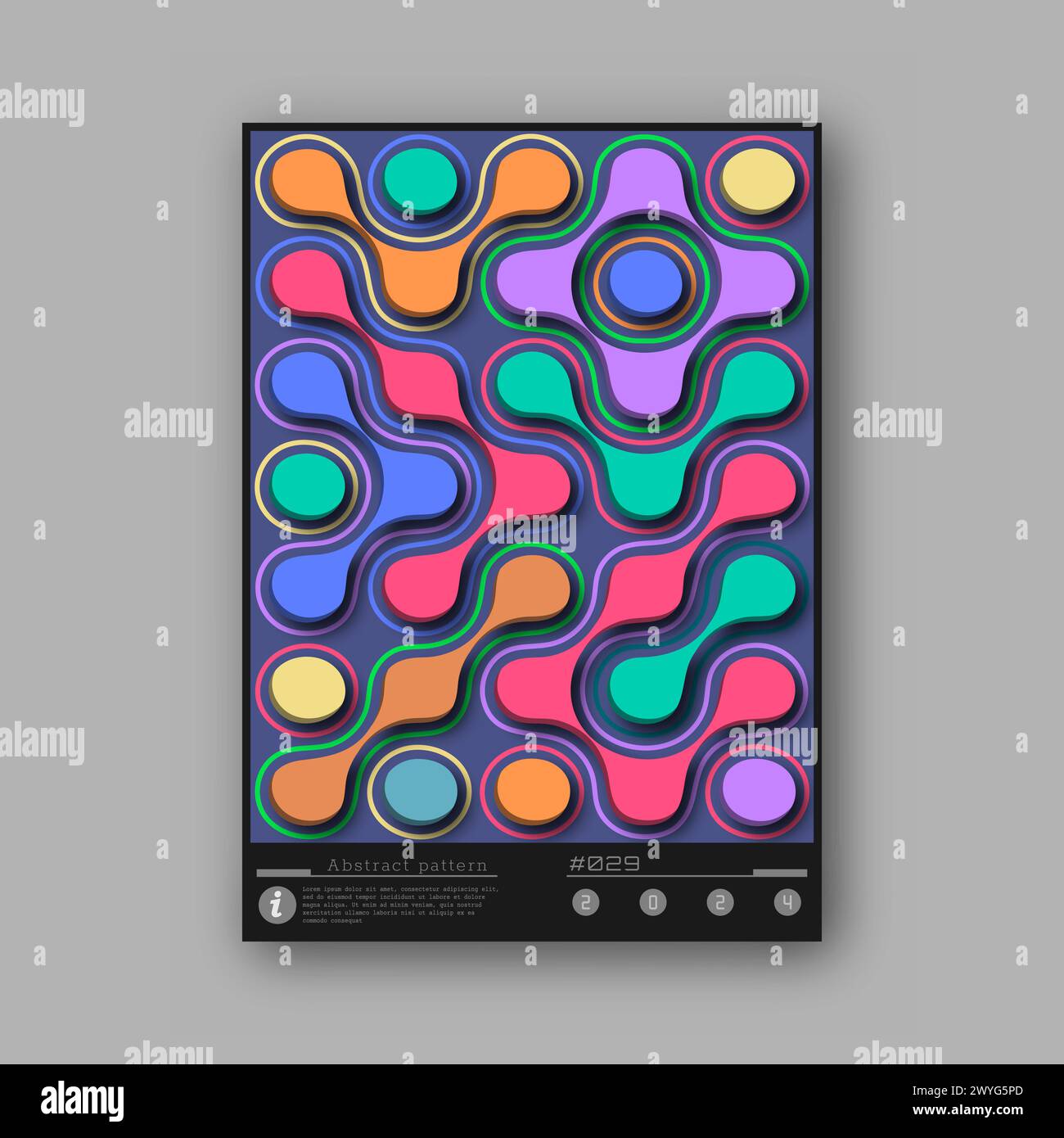 Colored abstract geometric pattern. A stylized template for a poster ...