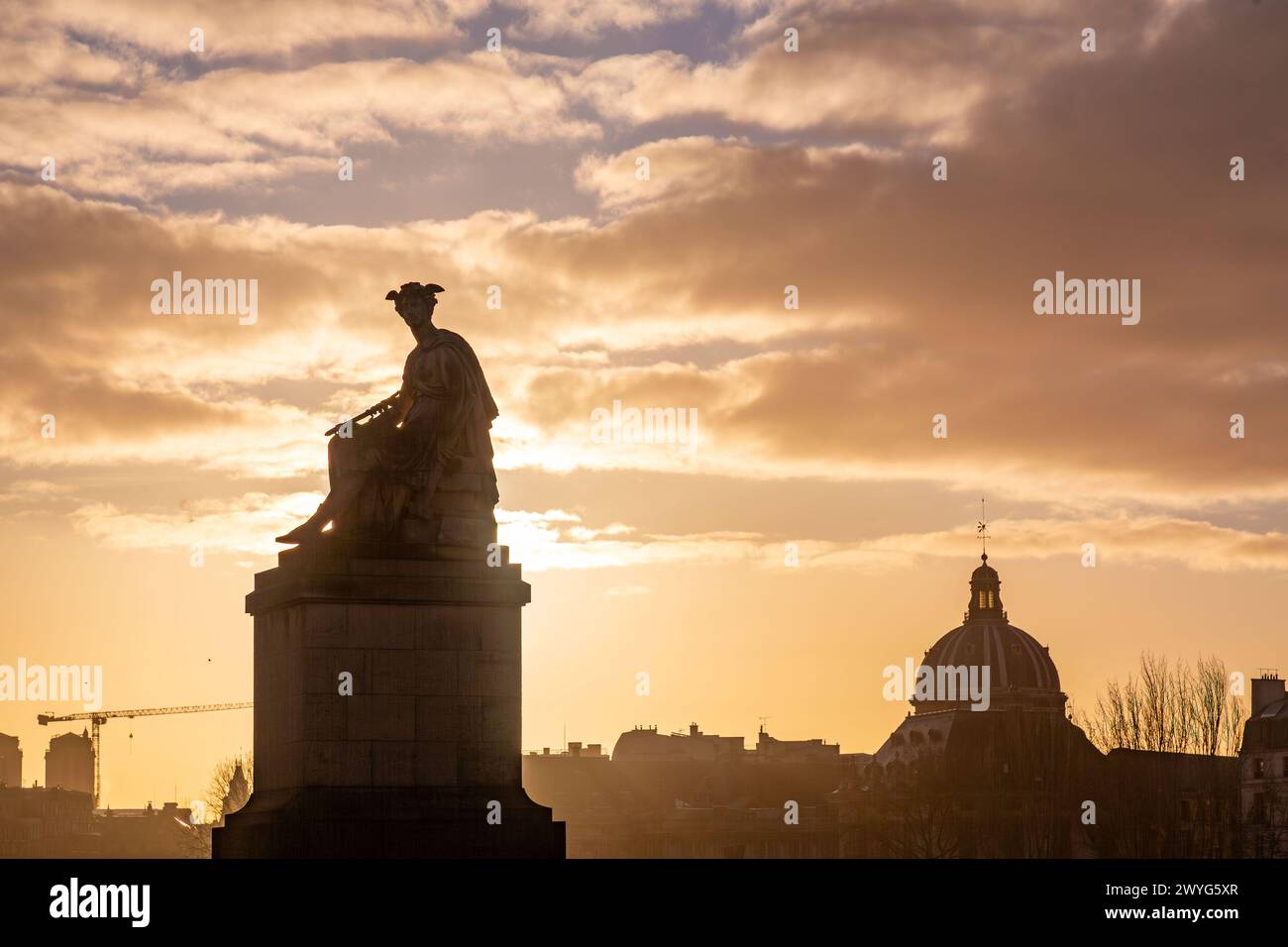 Buildings and typical French architecture around the Seine River in ...