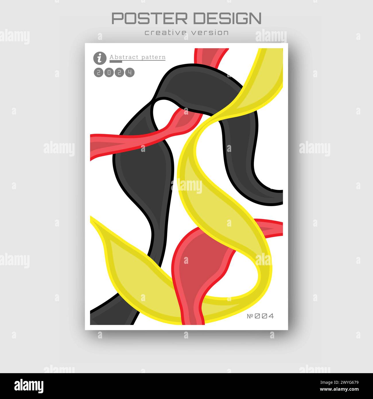 Abstract pattern of colored lines. A stylized template for a poster ...