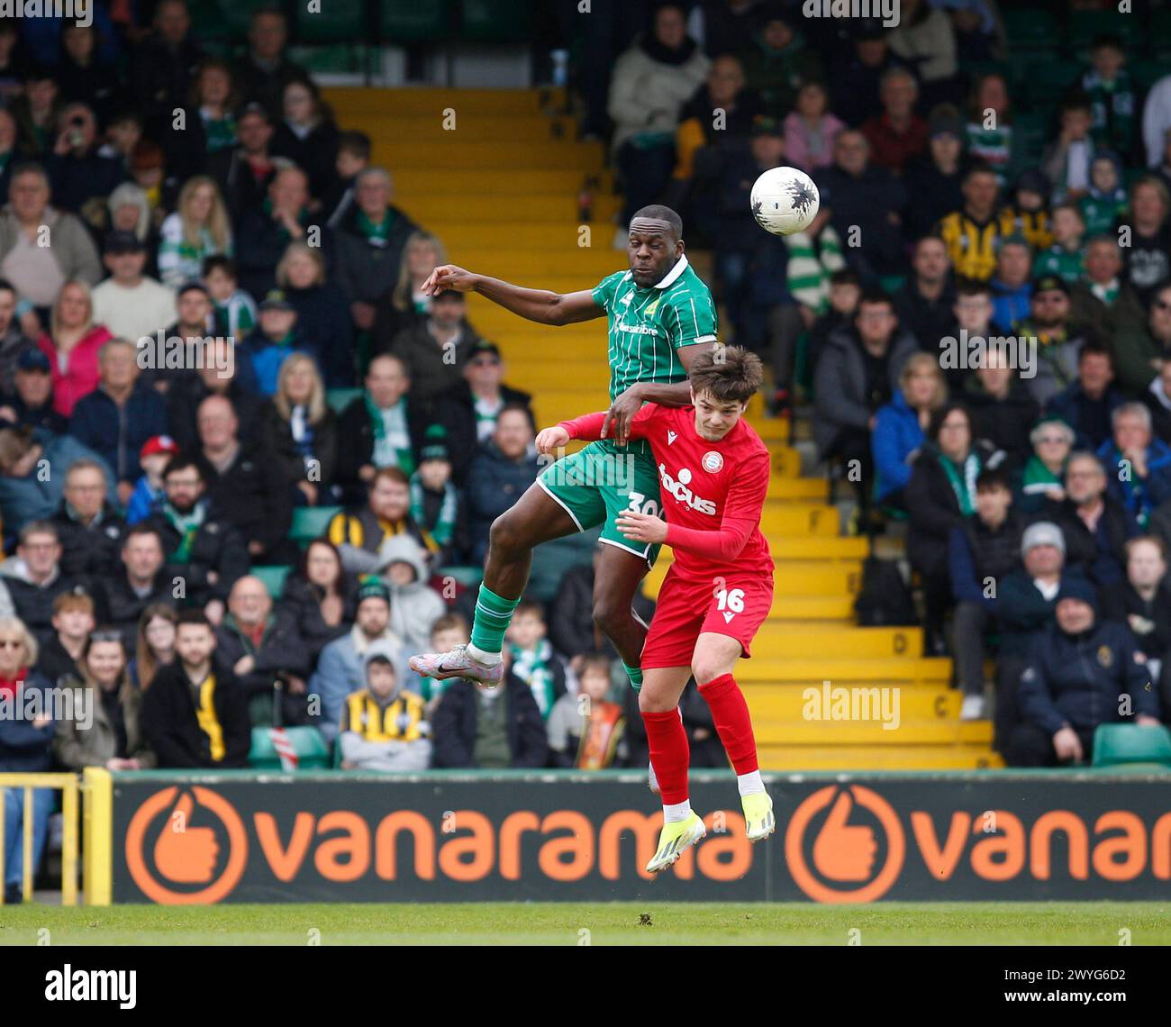 Frank Nouble of Yeovil Town and Jack Sponge of Worthing during the ...