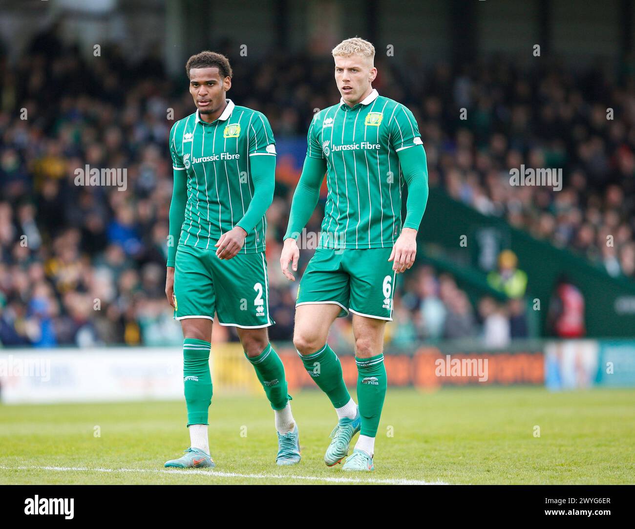 Morgan Williams & Jake Wannell of Yeovil Town during the National ...