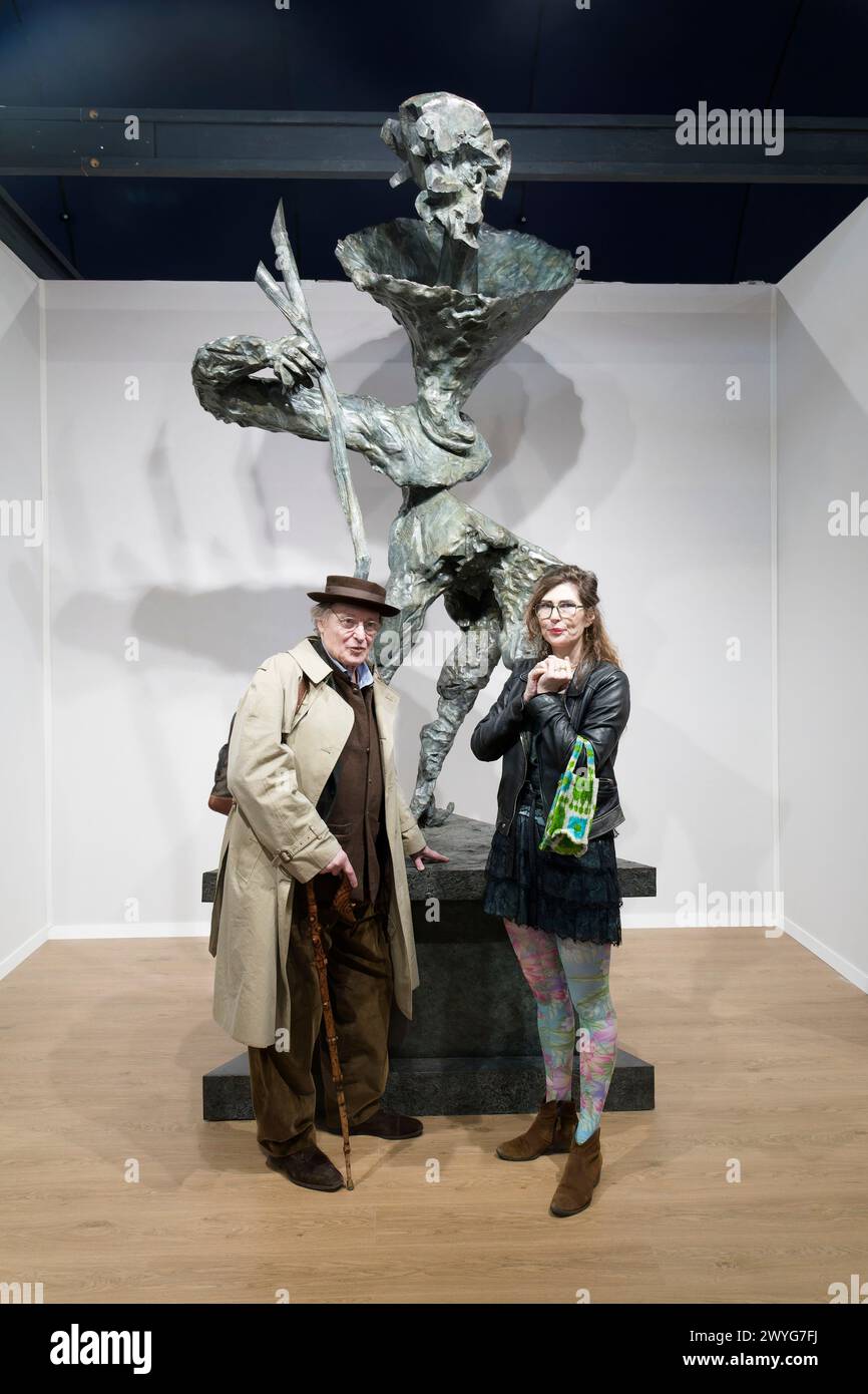 Paris, France. 3rd Apr, 2024. Painter Gerard Garouste Florian in front ...