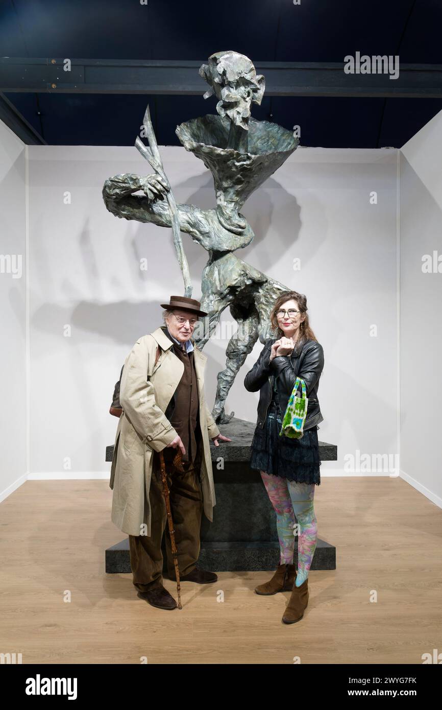 Paris, France. 3rd Apr, 2024. Painter Gerard Garouste Florian in front ...