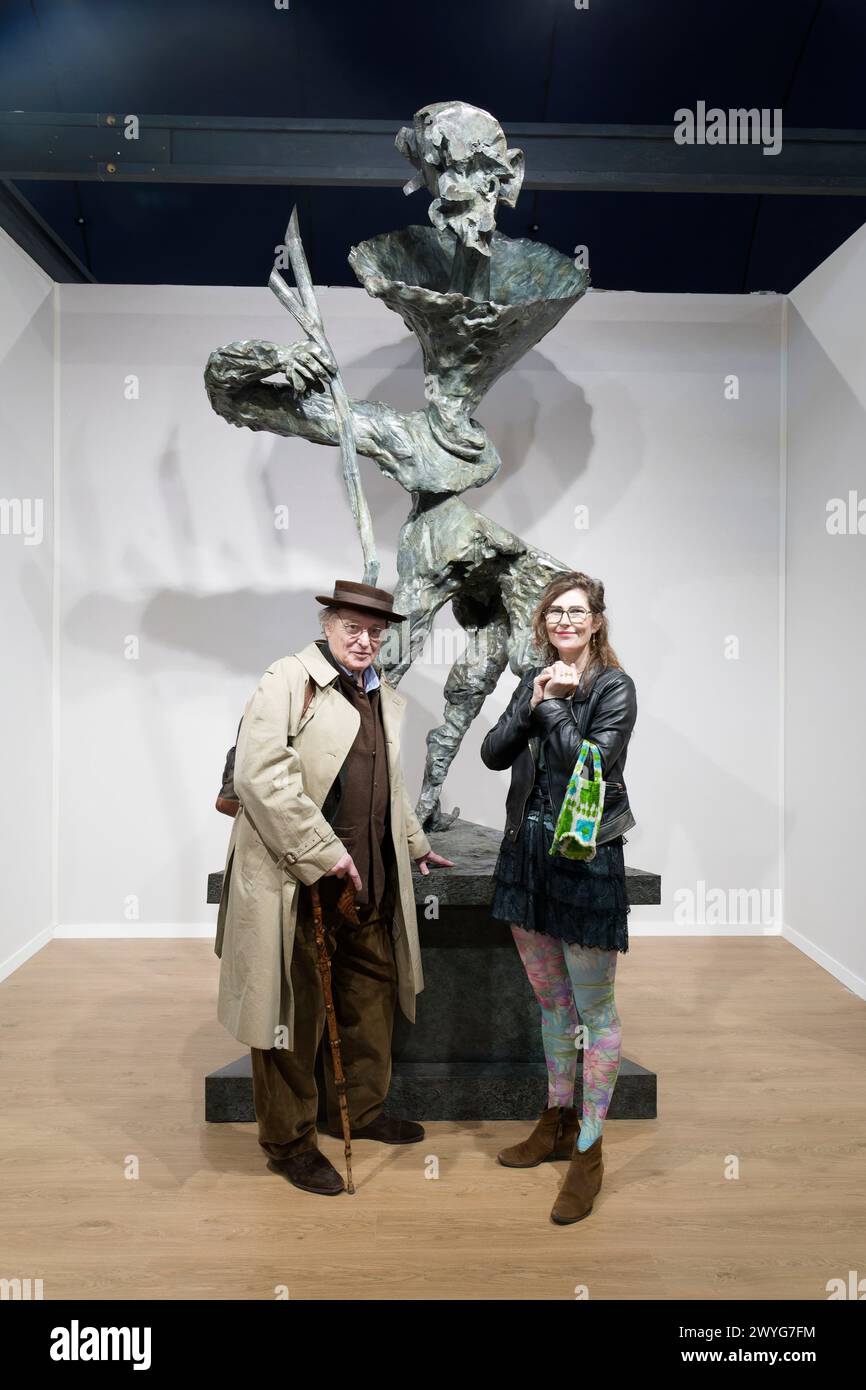 Paris, France. 3rd Apr, 2024. Painter Gerard Garouste Florian in front ...