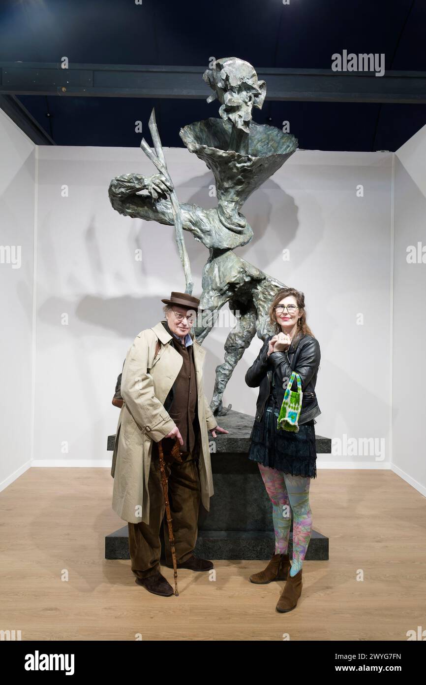 Paris, France. 3rd Apr, 2024. Painter Gerard Garouste Florian in front ...