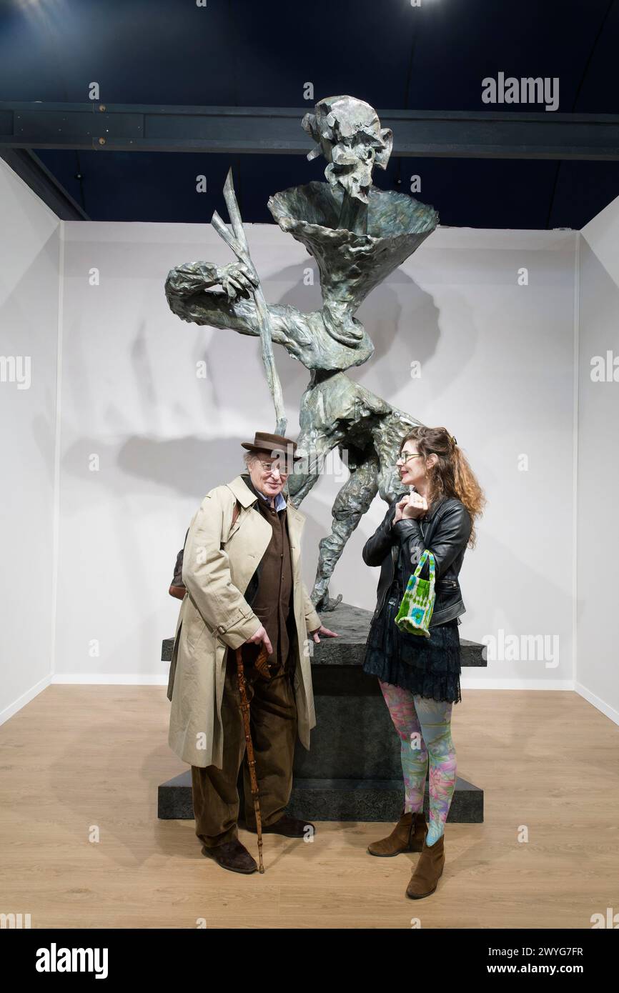 Paris, France. 3rd Apr, 2024. Painter Gerard Garouste Florian in front ...