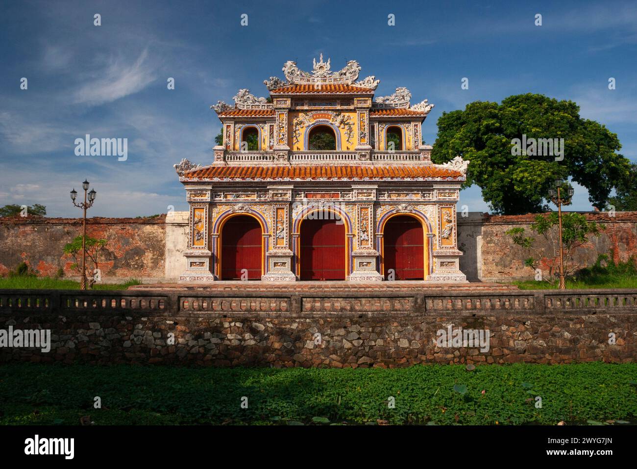 Hien Nhon gate in the Forbidden Purple city complex in Hue in Vietnam ...