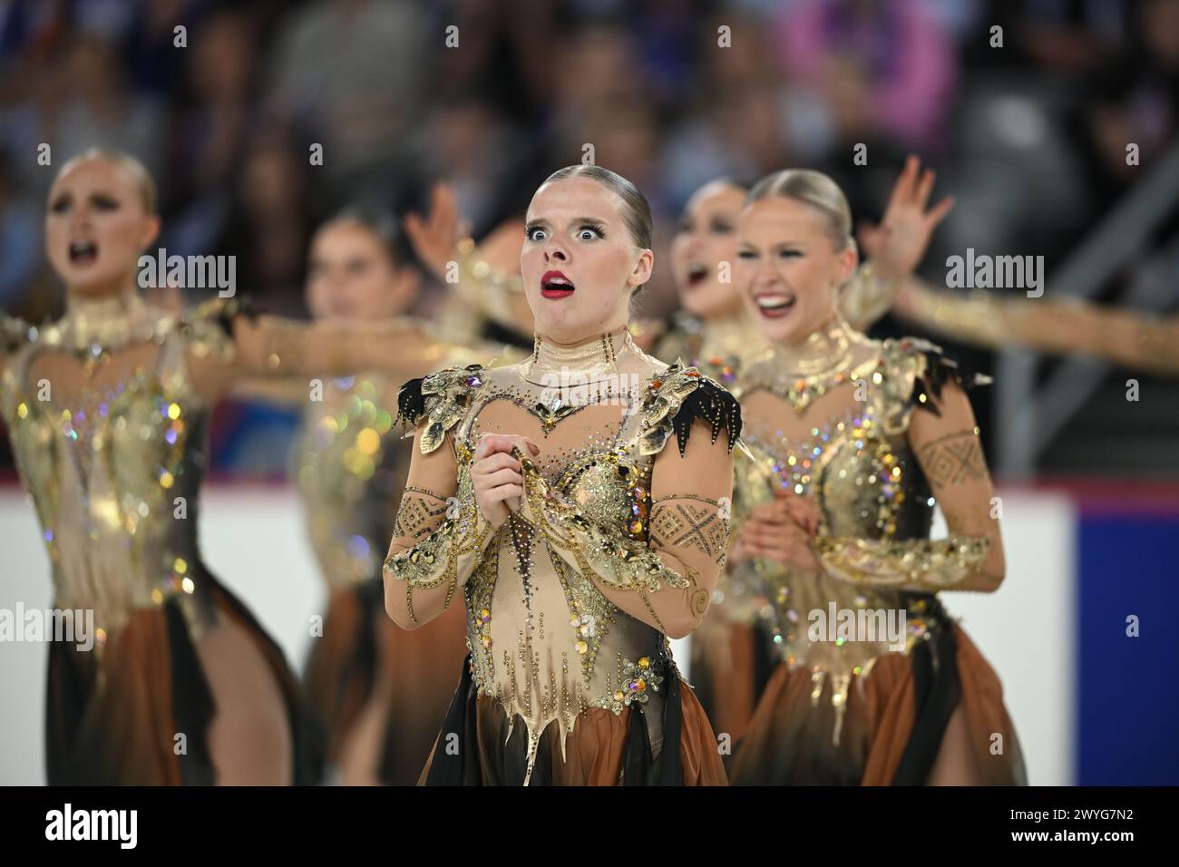 Zagreb, Croatia. 06th Apr, 2024. Team Helsinki Rockettes of Finland ...