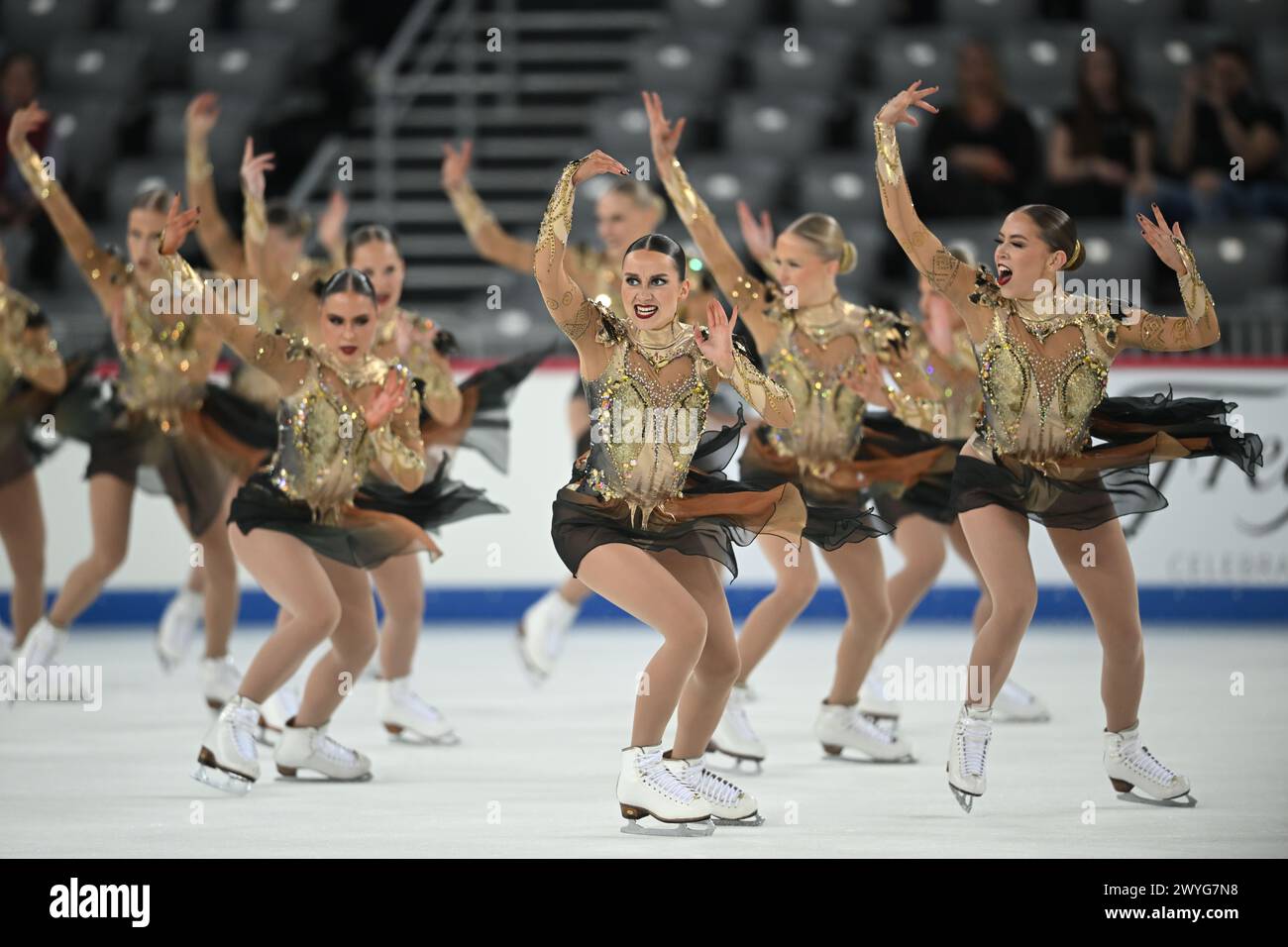 Zagreb, Croatia. 06th Apr, 2024. Team Helsinki Rockettes of Finland ...