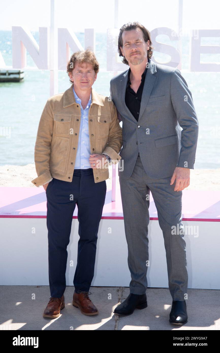Todd Howard and Jonathan Nolan attending the Fallout Photocall as part ...