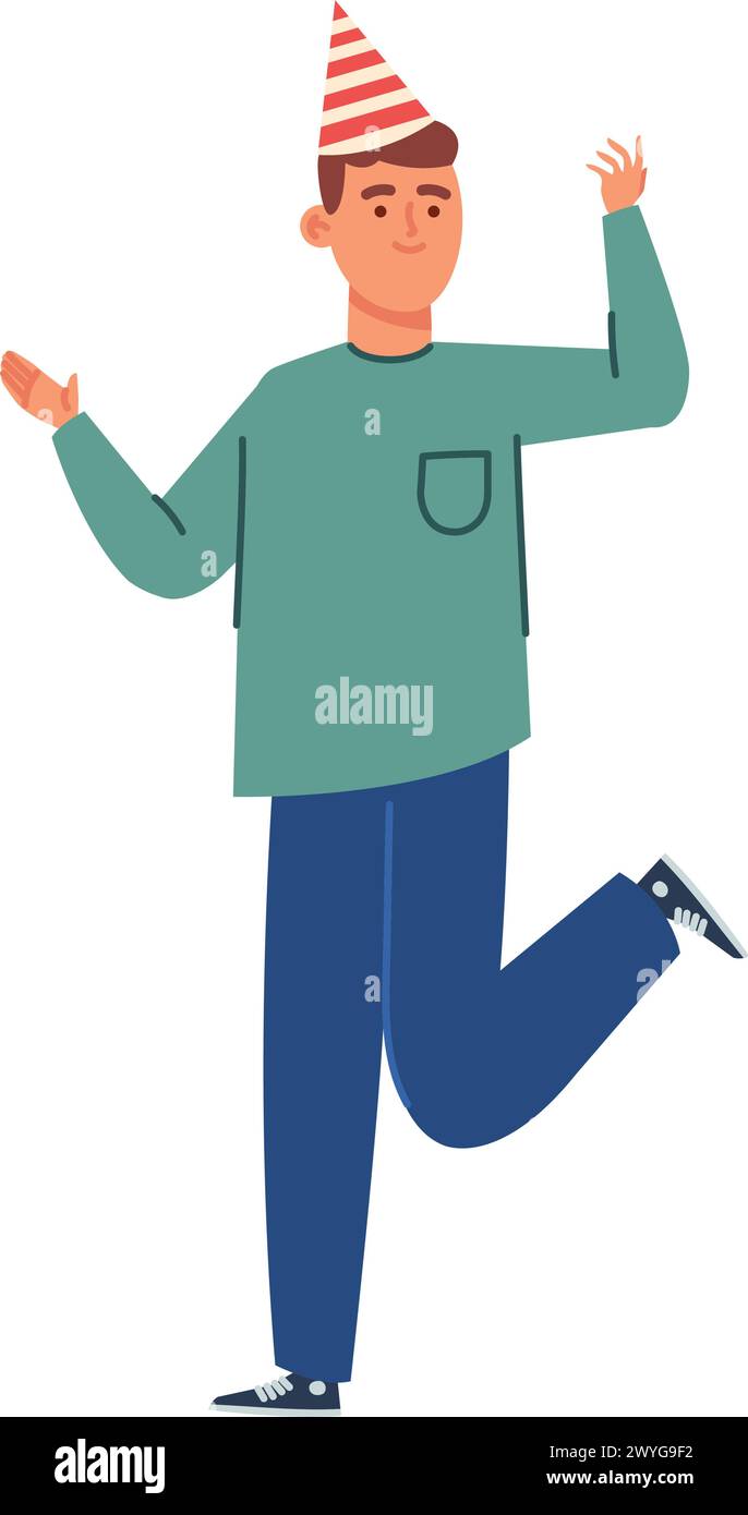 Cheerful birthday celebration friend Stock Vector Images - Alamy