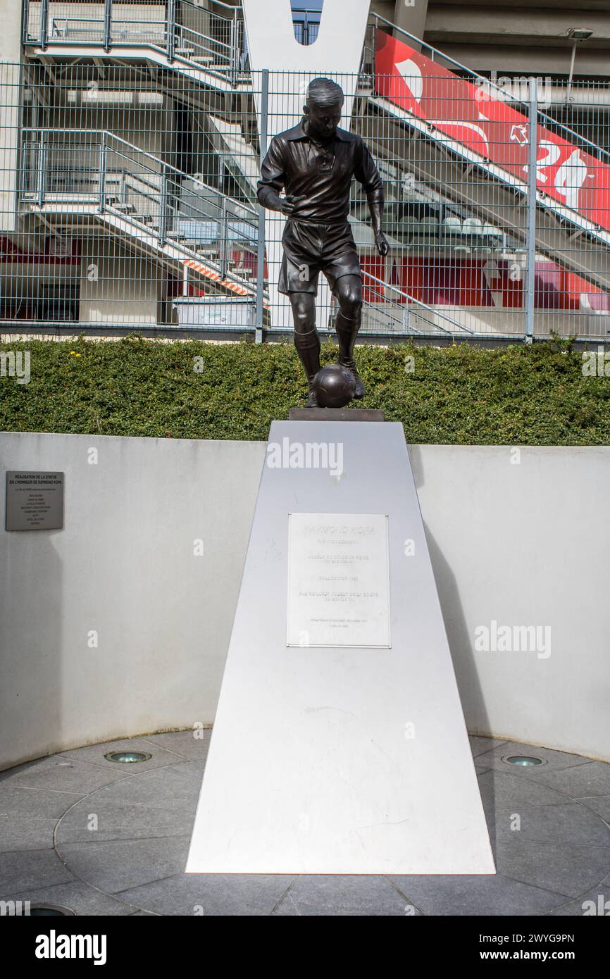 Reims France April 6, 2024 Auguste Delaune football stadium in the city ...