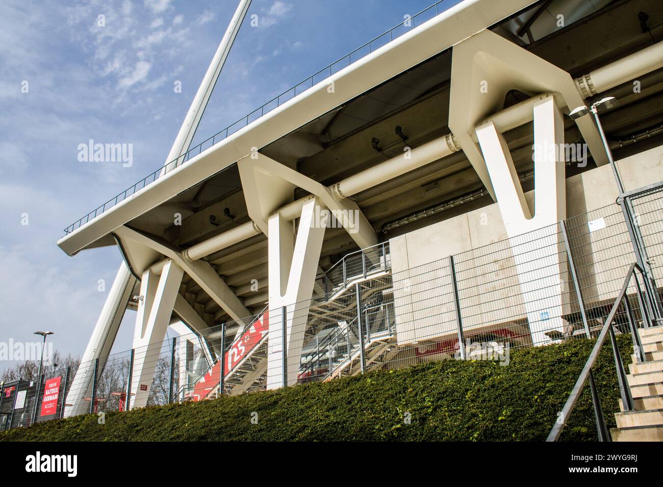 Reims France April 6, 2024 Auguste Delaune football stadium in the city ...