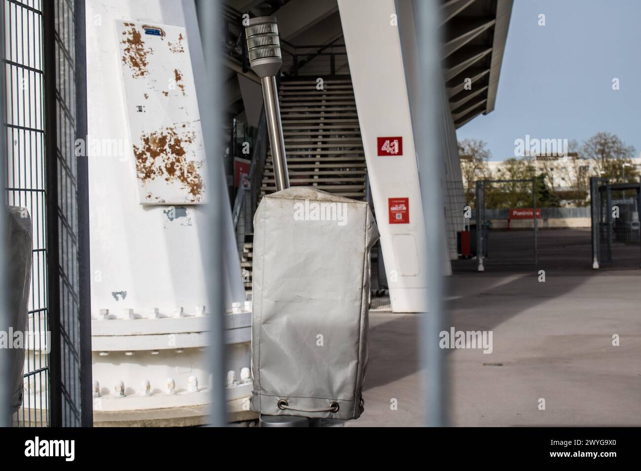 Reims France April 6, 2024 Auguste Delaune football stadium in the city ...