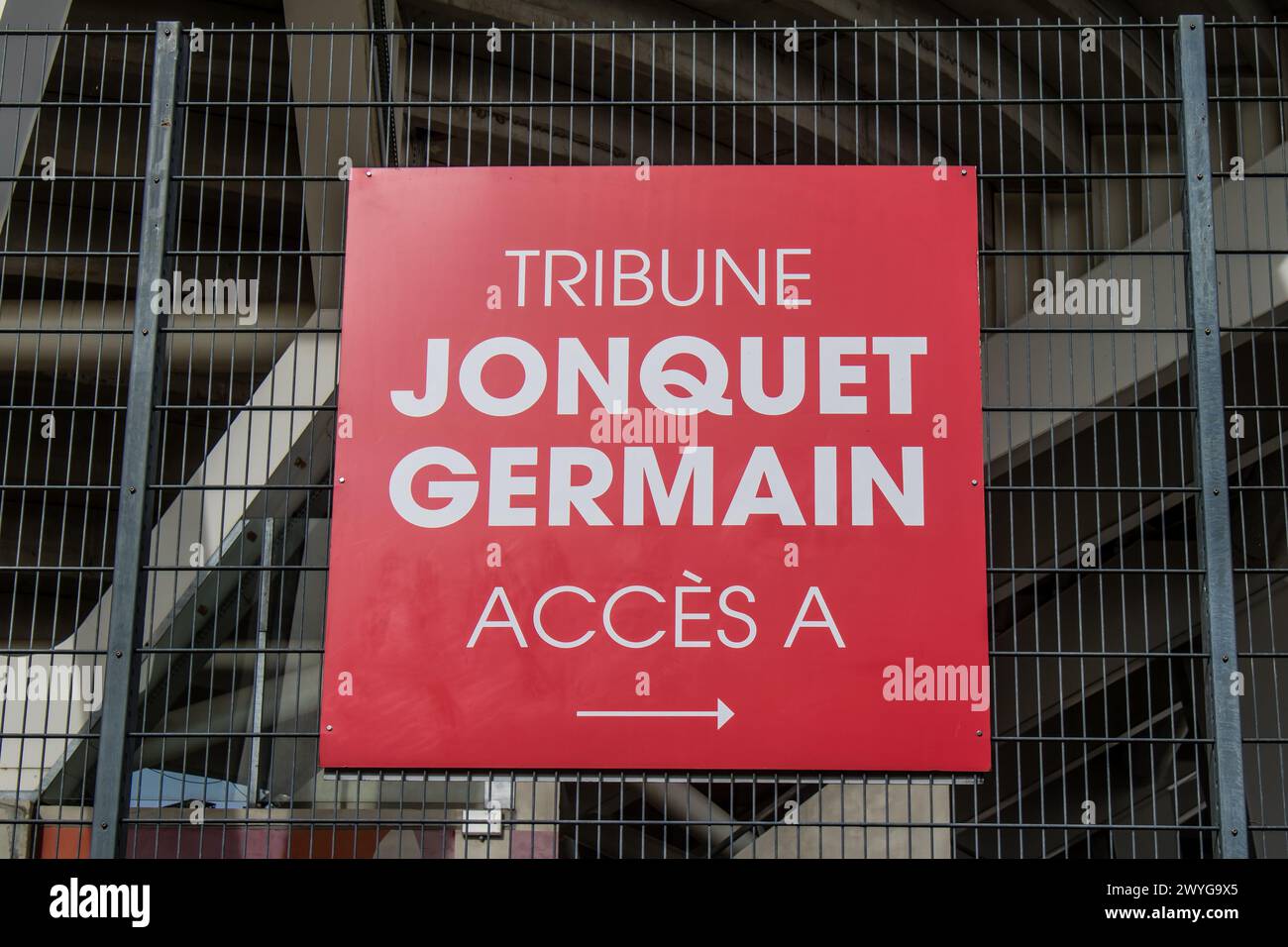 Reims France April 6, 2024 Auguste Delaune football stadium in the city ...