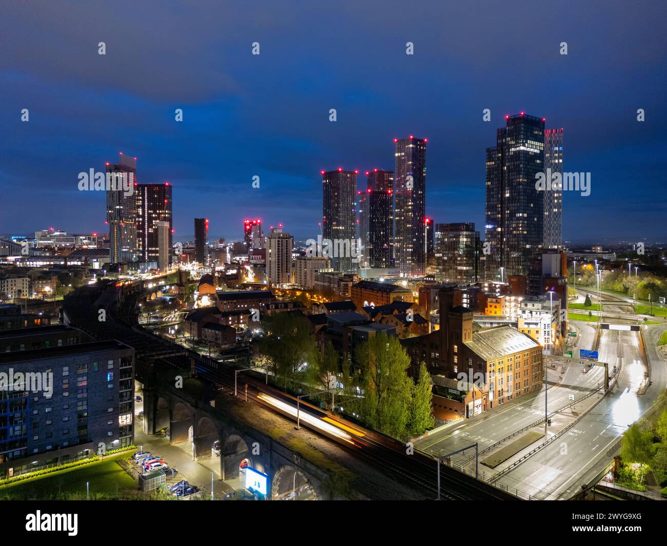 The Sunrises over Deansgate Square, a residential skyscraper cluster on ...