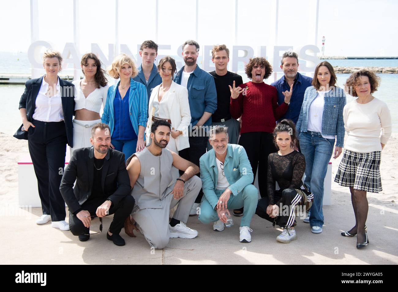 Cannes, France. 06th Apr, 2024. Agathe de La Boulaye, Franck Monsigny ...