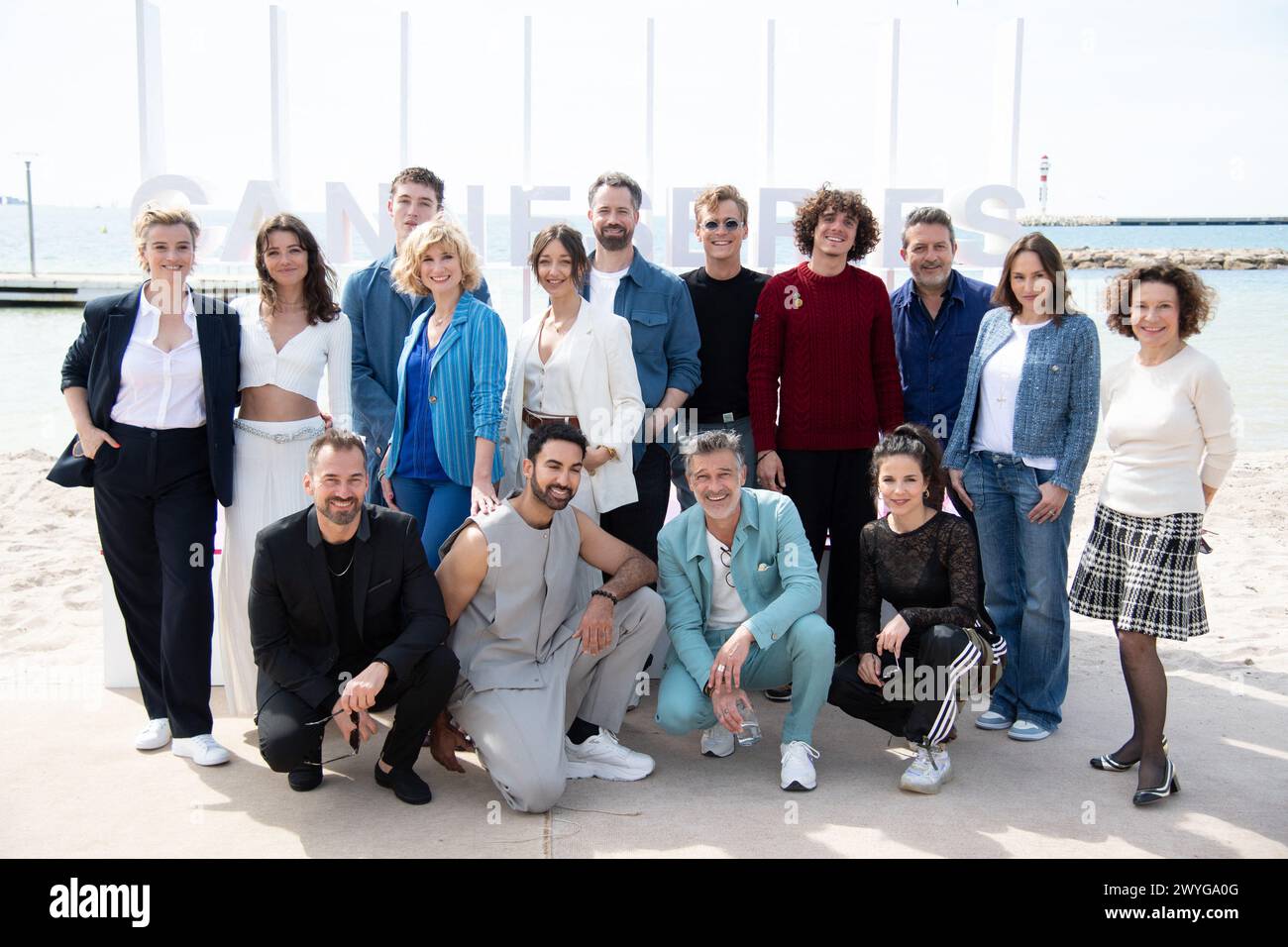 Cannes, France. 06th Apr, 2024. Agathe de La Boulaye, Franck Monsigny ...