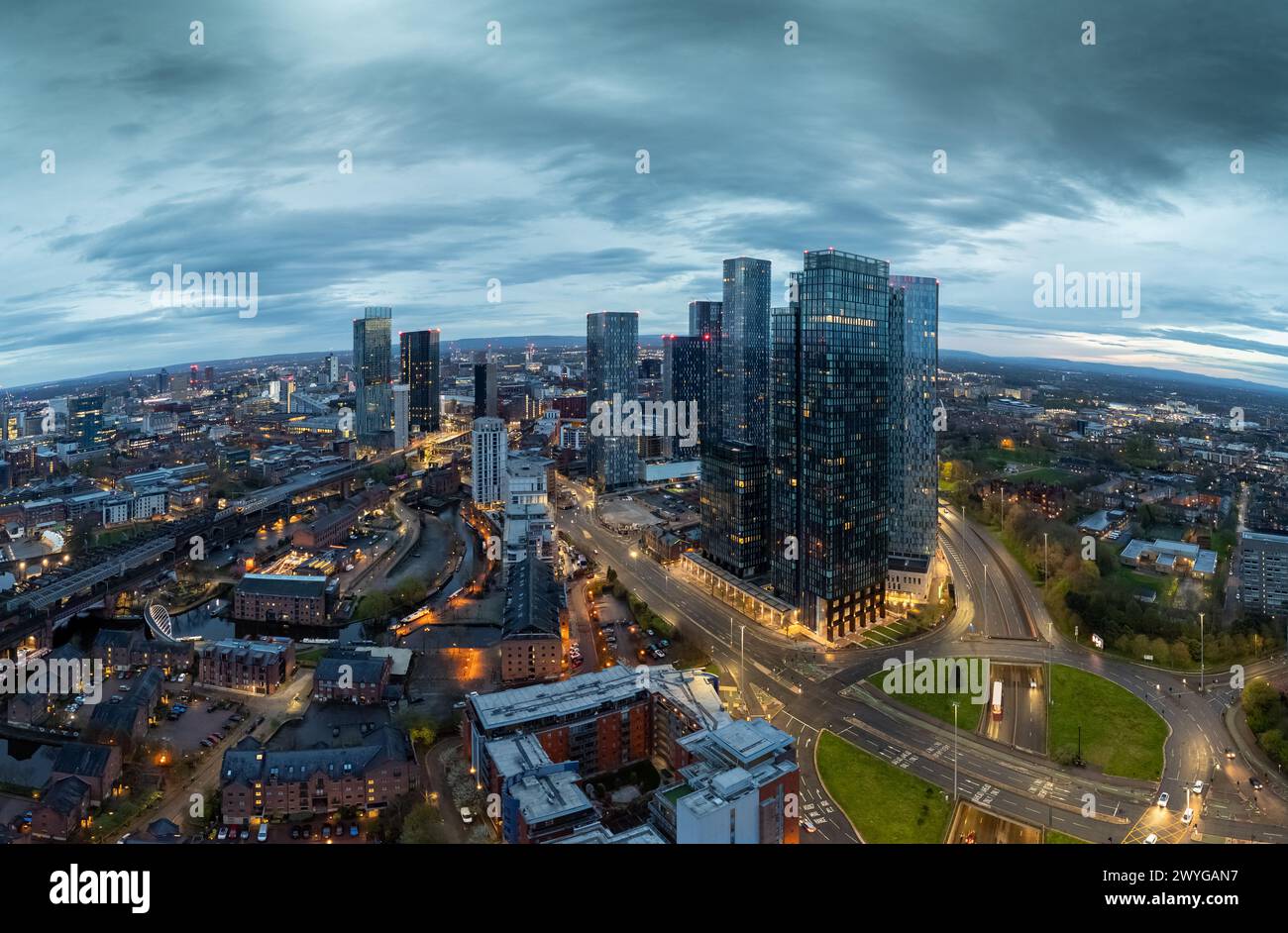 The Sunrises over Deansgate Square, a residential skyscraper cluster on ...