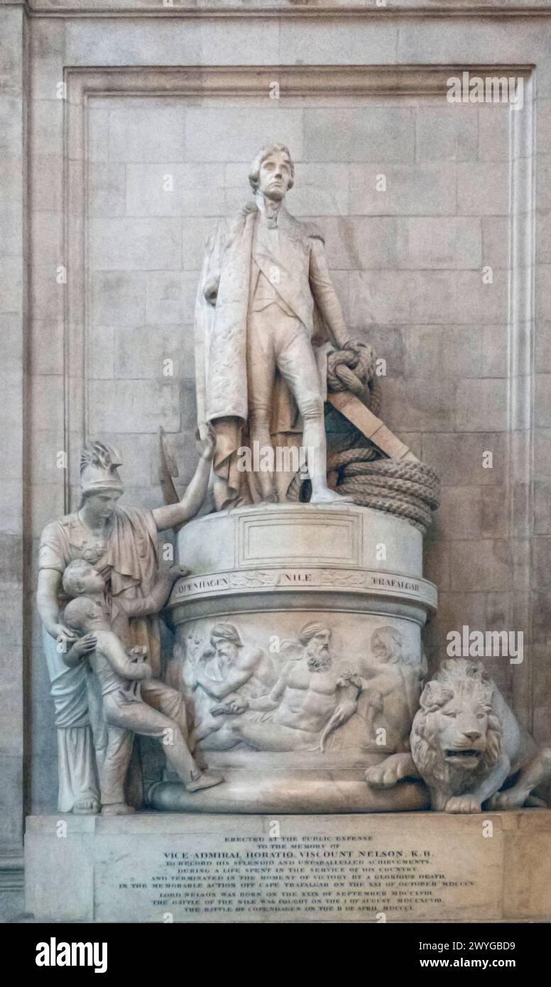 Memorial in St Paul's Cathedral, London, England, UK to Vice Admiral ...